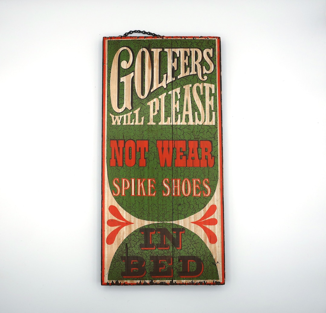 Vintage Golfing Humor George Nathan Wood Plaque Sign - Etsy