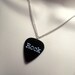 Rock....plectrum Shaped Laser Cut Acrylic Necklace - Etsy