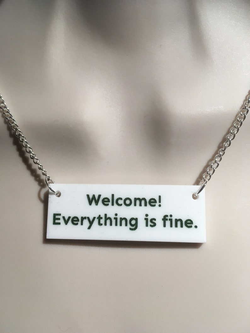 The Good Place Inspired Acrylic Necklace..welcome EVERYTHING - Etsy