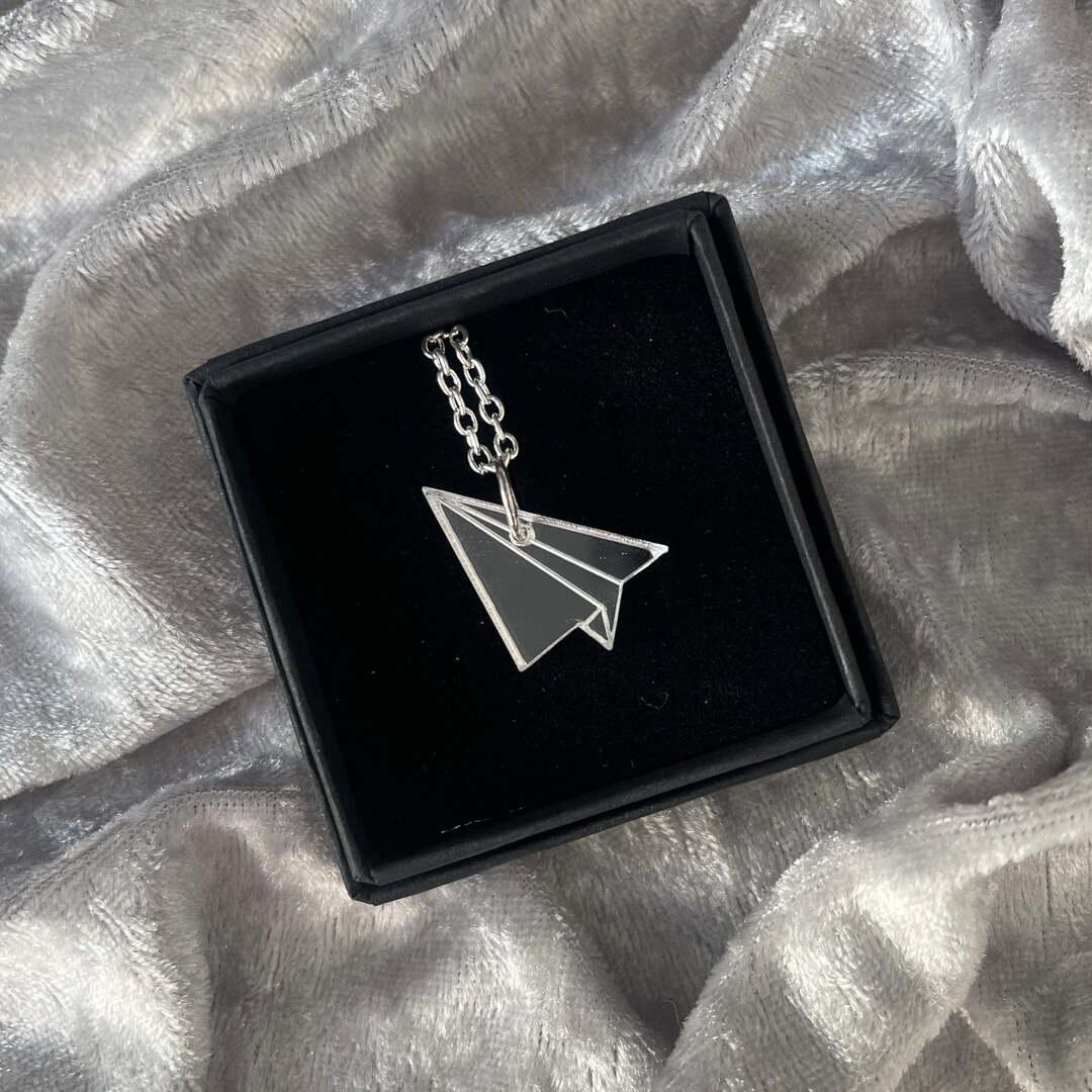 Swift Inspired Paper Plane Acrylic Necklace - Etsy