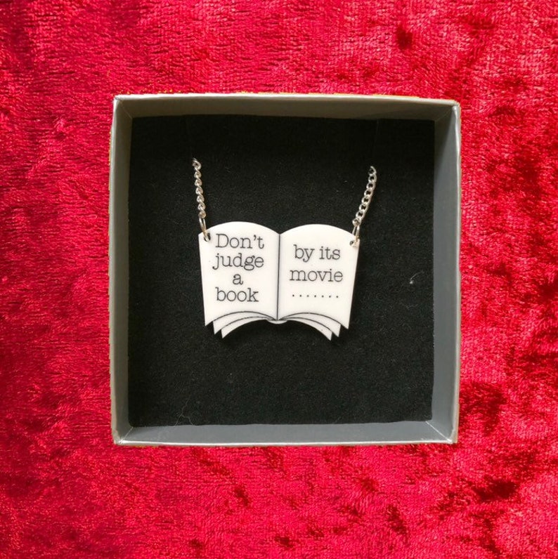 Don't Judge a Book by Its Movie.... Acrylic Necklace - Etsy