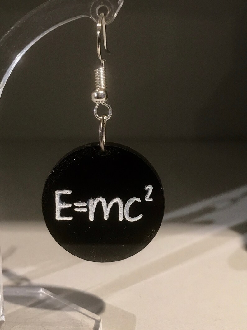 Laser cut acrylic ATOMIC /EMC2 science inspired | Etsy