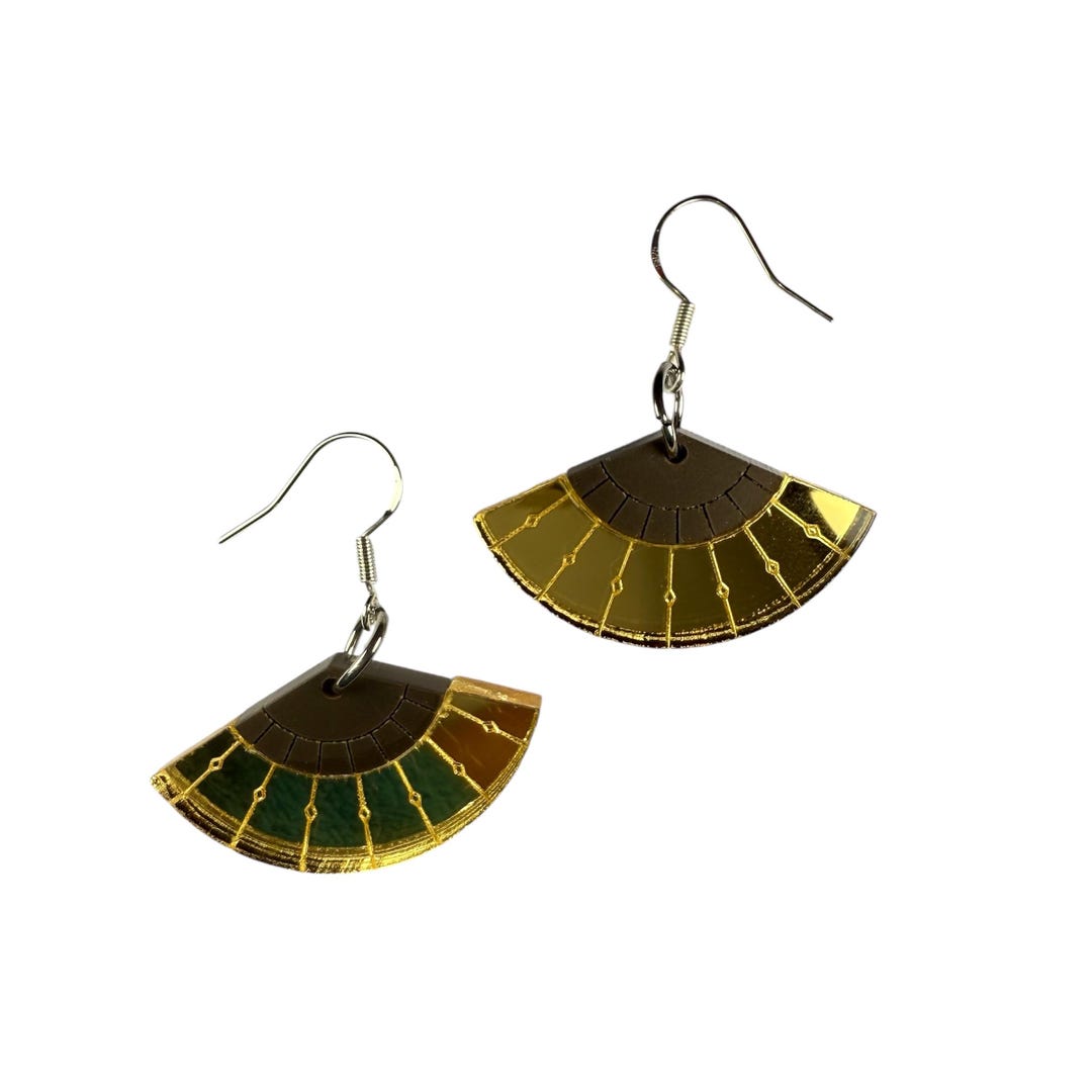 Avatar Inspired Suki Kyoshi Warrior Fan Acrylic Earrings - Etsy