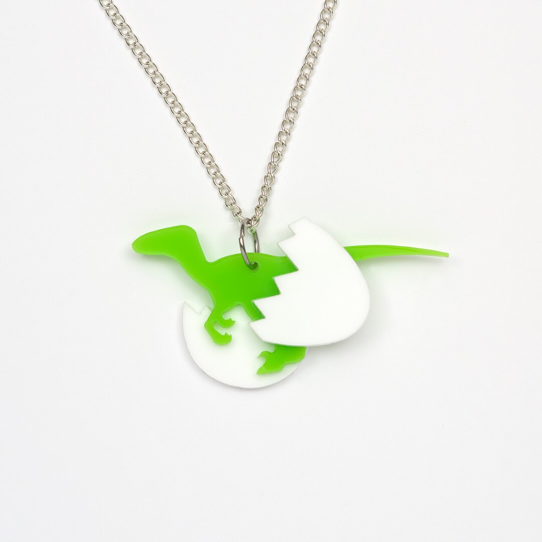 Hatching Baby Raptor Acrylic Necklace - Etsy
