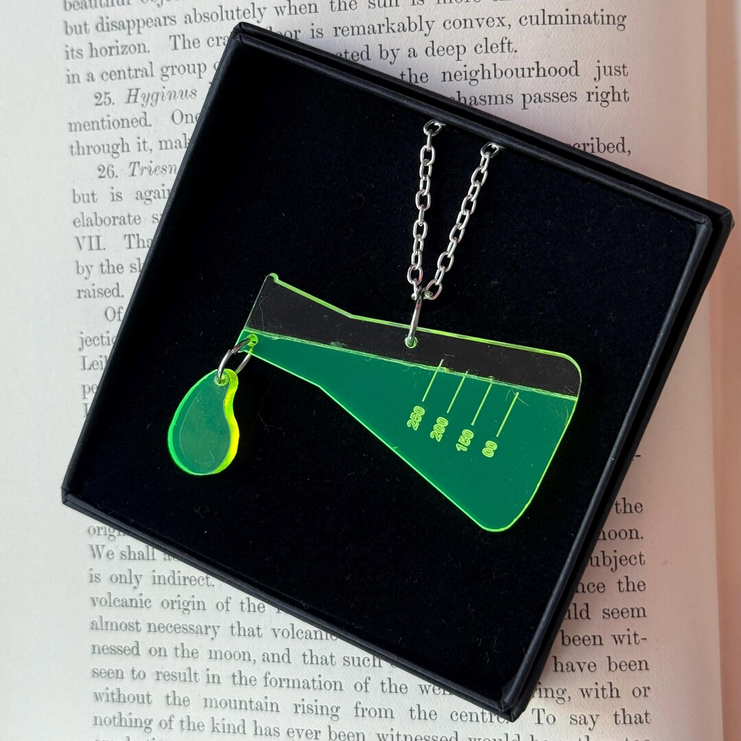 Chemistry Inspired Dripping Flask Necklace - Etsy
