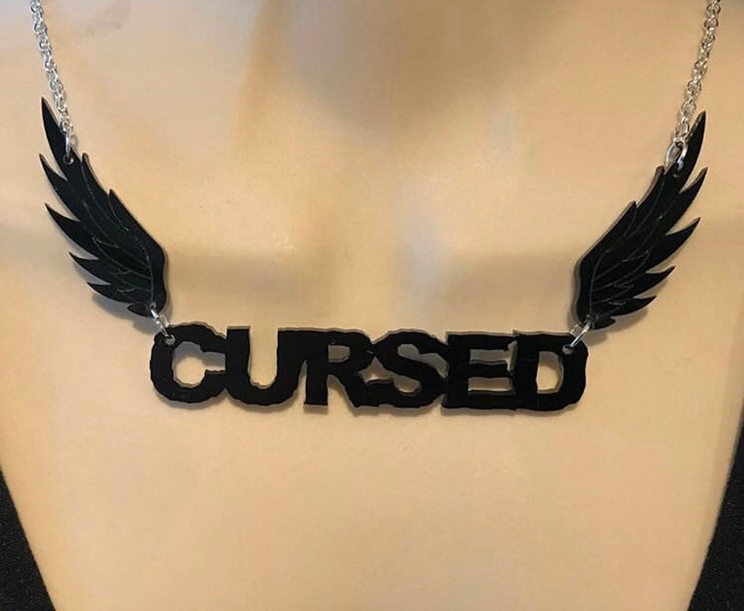 CURSED Acrylic Necklace - Etsy