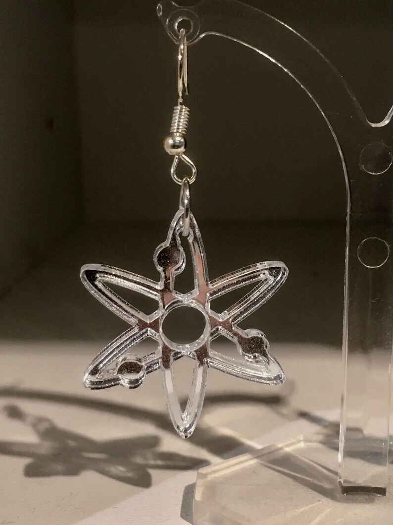 Laser cut acrylic ATOMIC /EMC2 science inspired | Etsy