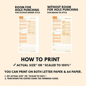 Printable Fitness Planner for Personal Size Planner, Weekly Daily ...