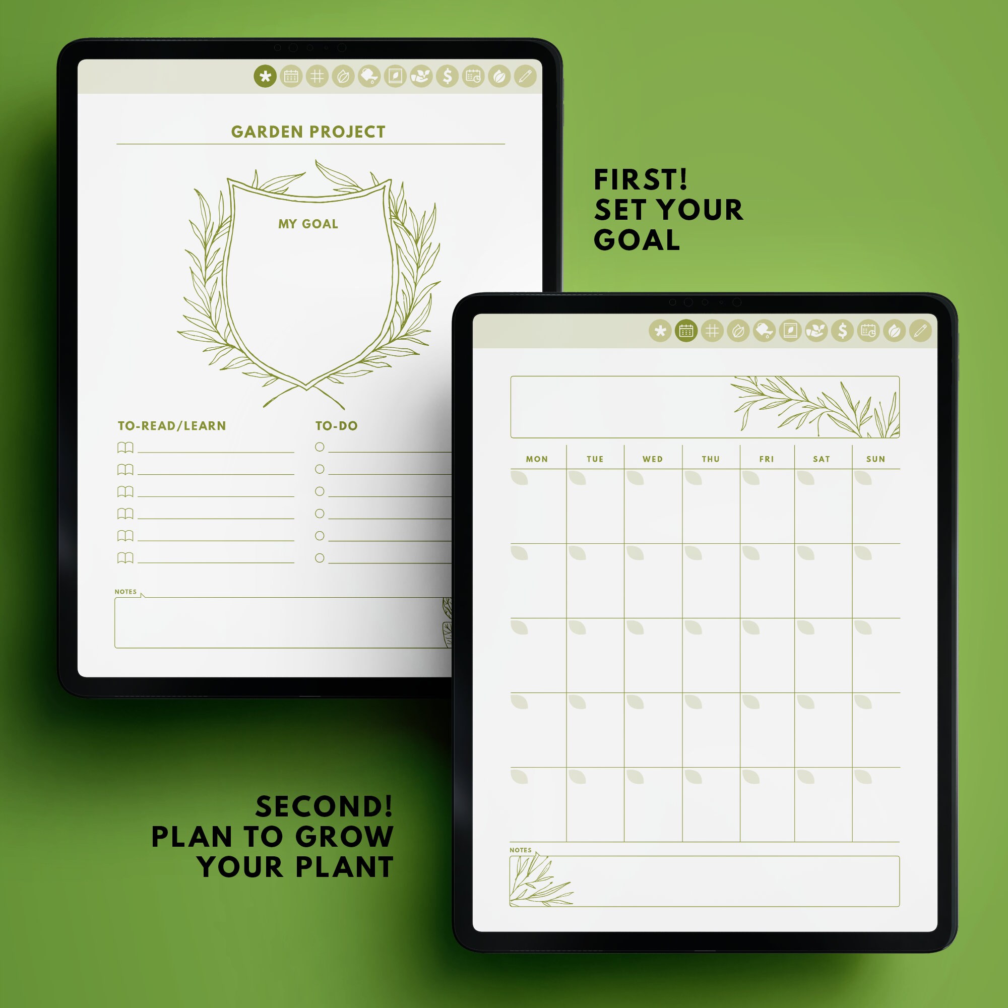 Digital Garden Planner With Hyperlinked for Goodnotes, Notability App ...