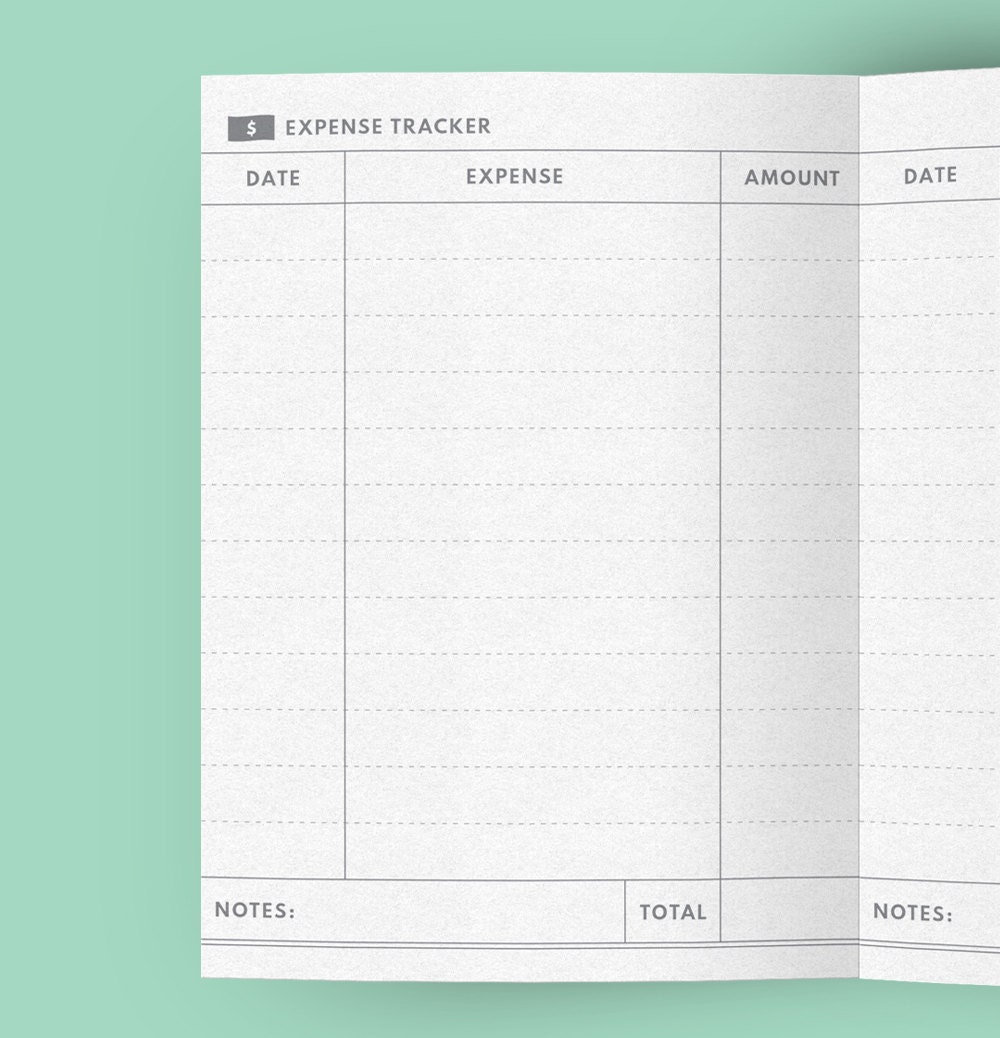 Midori Passport Insert, Expense Tracker Insert, Budget Planner ...