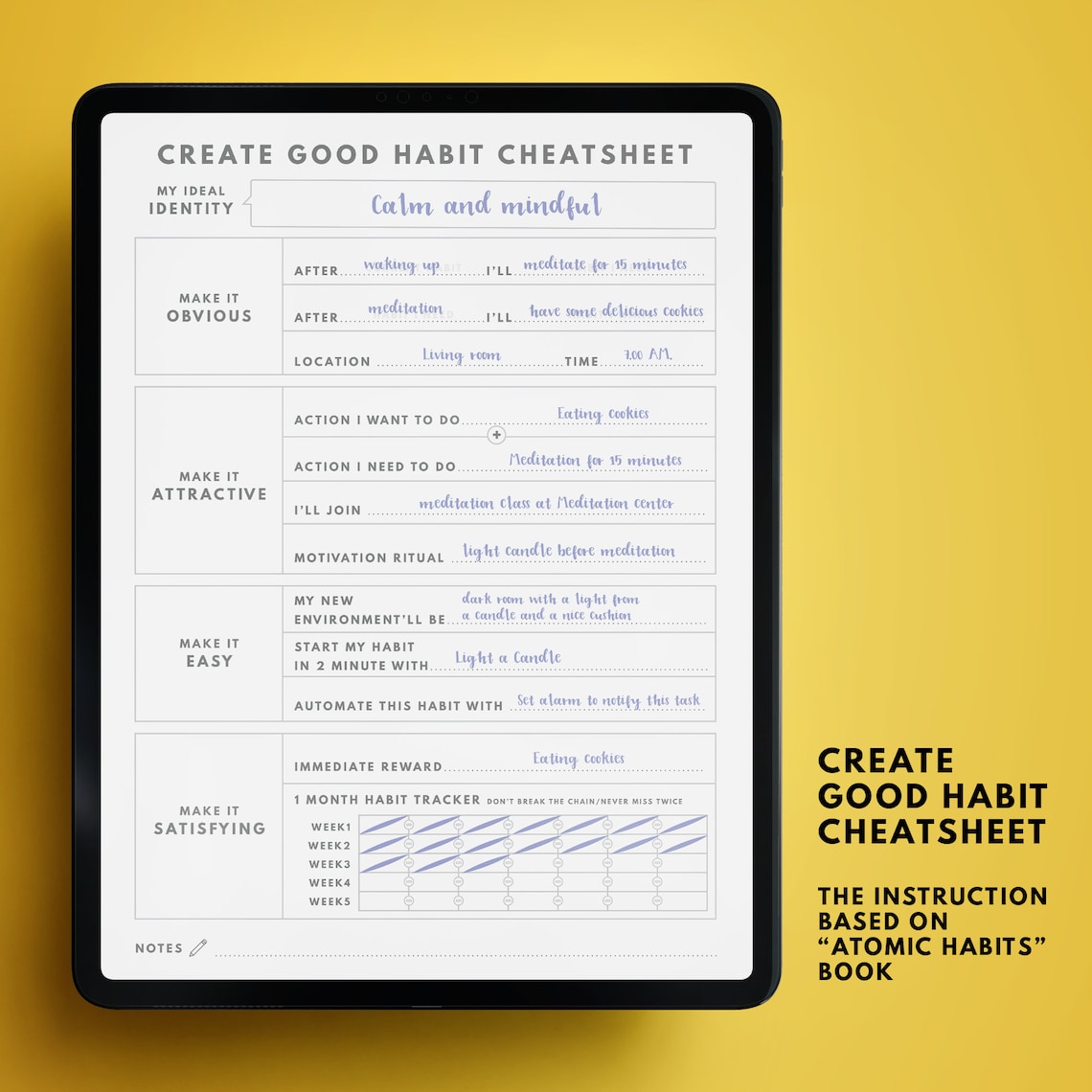 Atomic Habits Digital Planner Goodnotes Planner Create Good - Etsy