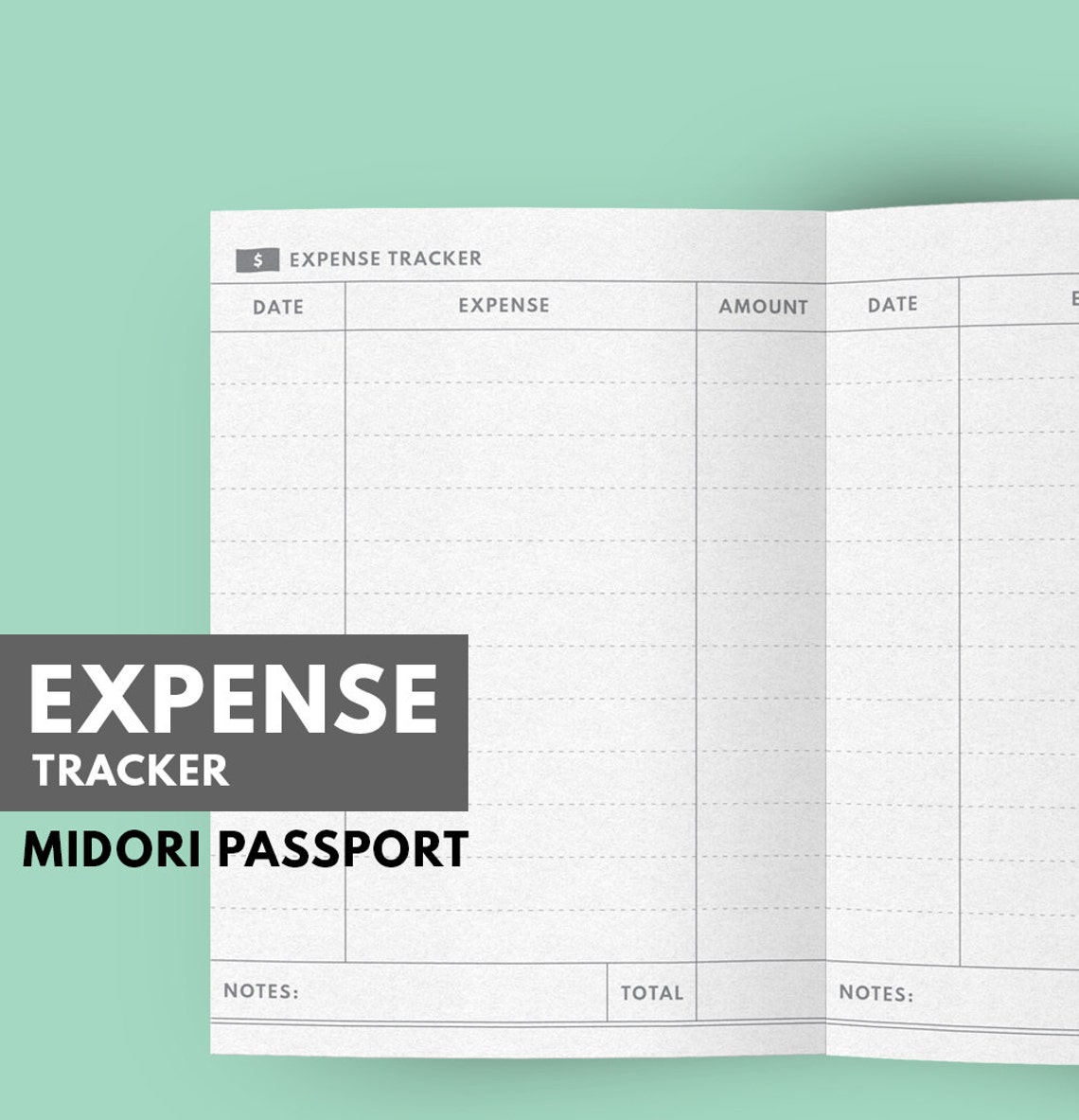 Midori Passport Insert, Expense Tracker Insert, Budget Planner ...
