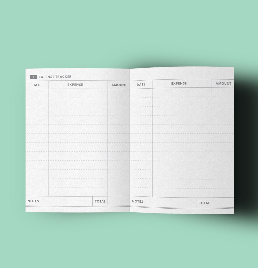 Midori Passport Insert, Expense Tracker Insert, Budget Planner ...