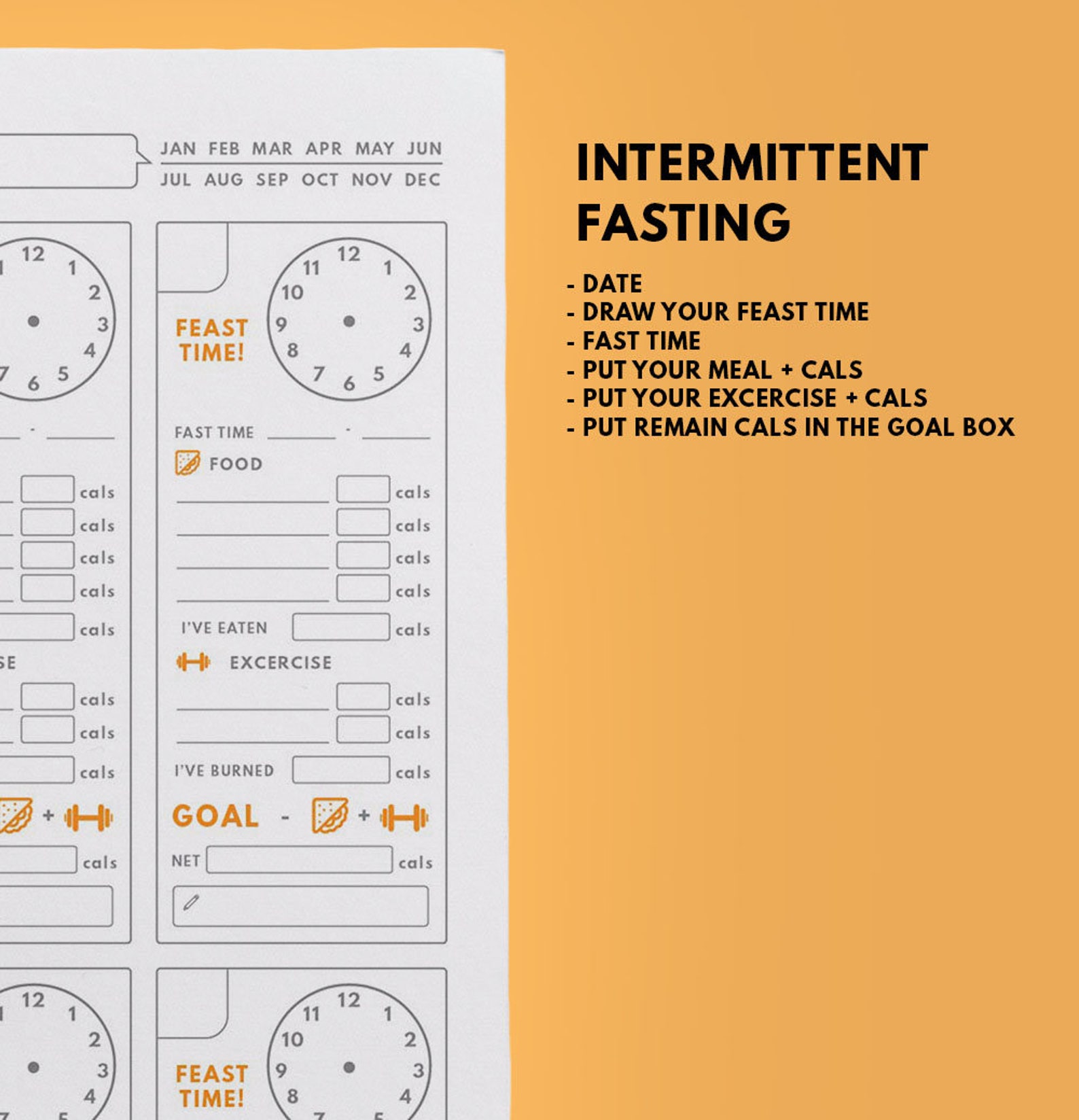 Intermittent Fasting Planner Printable | IF Planner | Printable Weight ...
