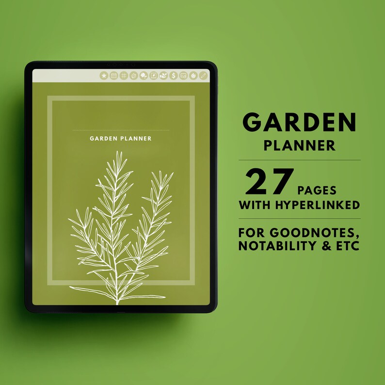 Digital Garden Planner With Hyperlinked for Goodnotes | Etsy