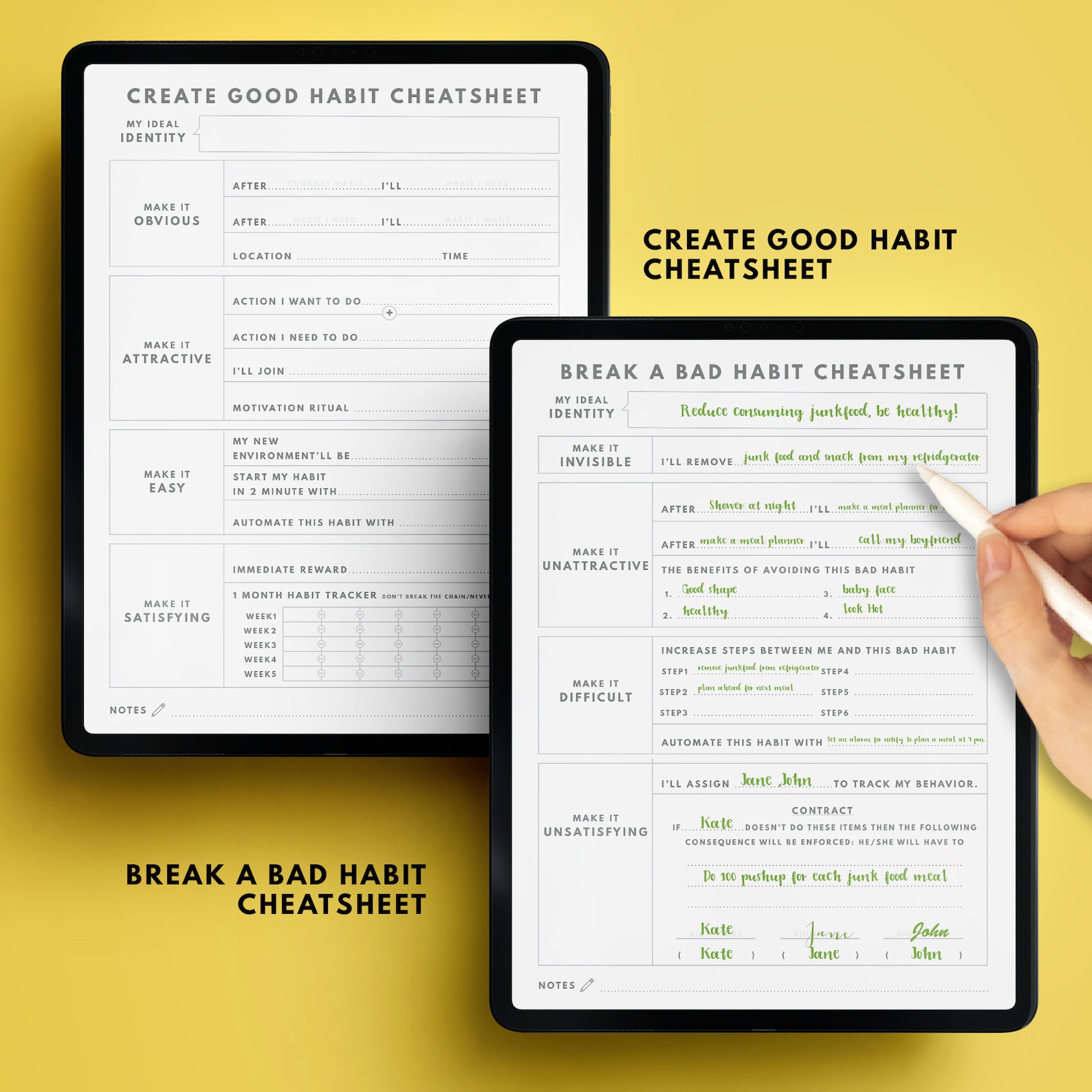 Atomic Habits Digital Planner, Goodnotes Planner, Create Good Habit ...