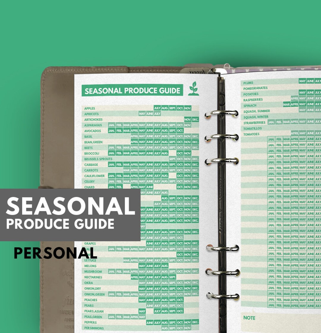 Seasonal Produce Guide for Healthy Eating | Personal Size Planner ...