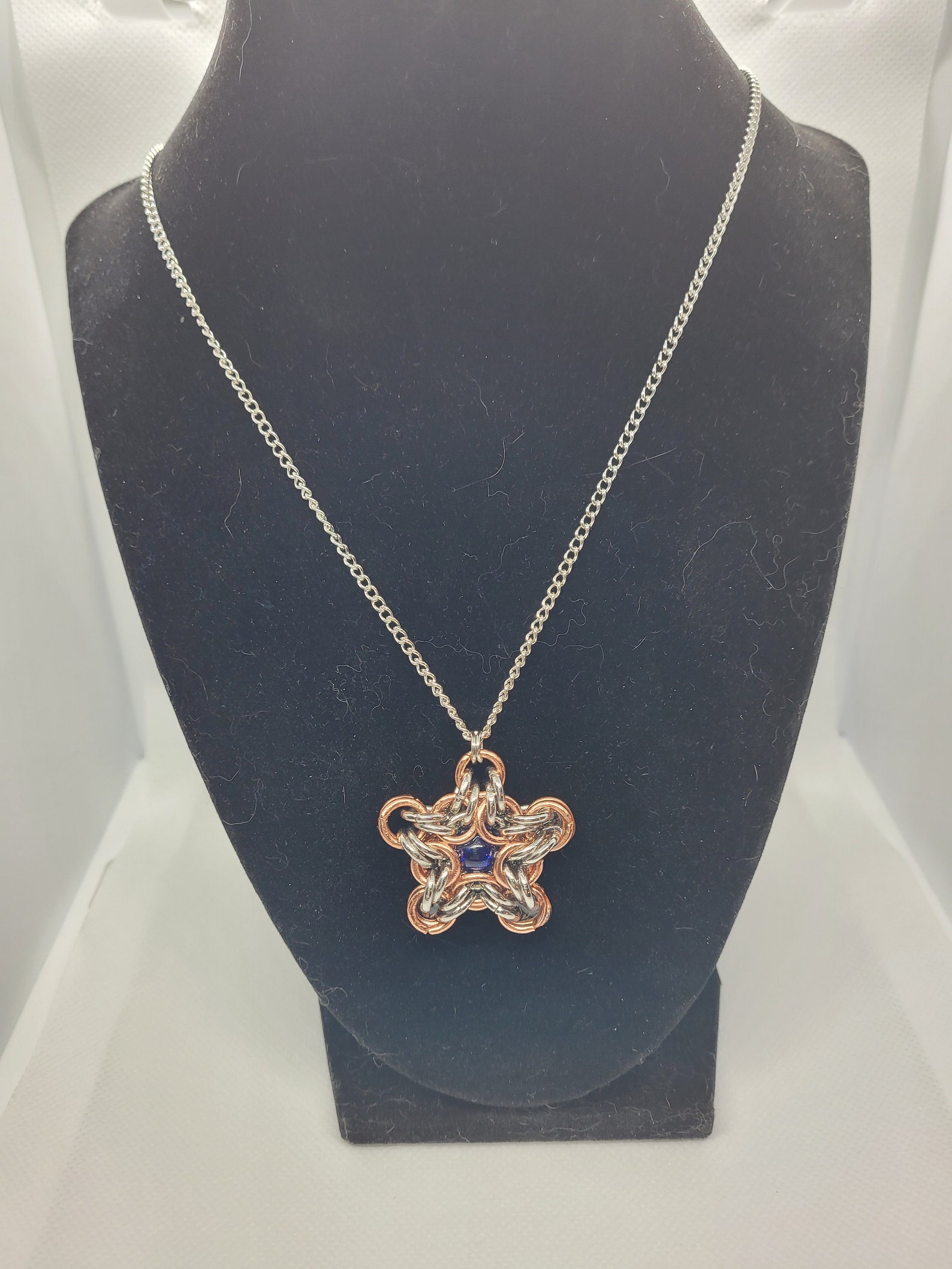 Byzantine Star Two-tone Chainmail Necklace - Etsy