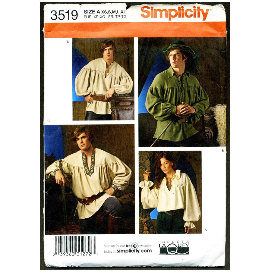 Sewing Patterns for Costumes and Cosplay Men and Couples | Etsy