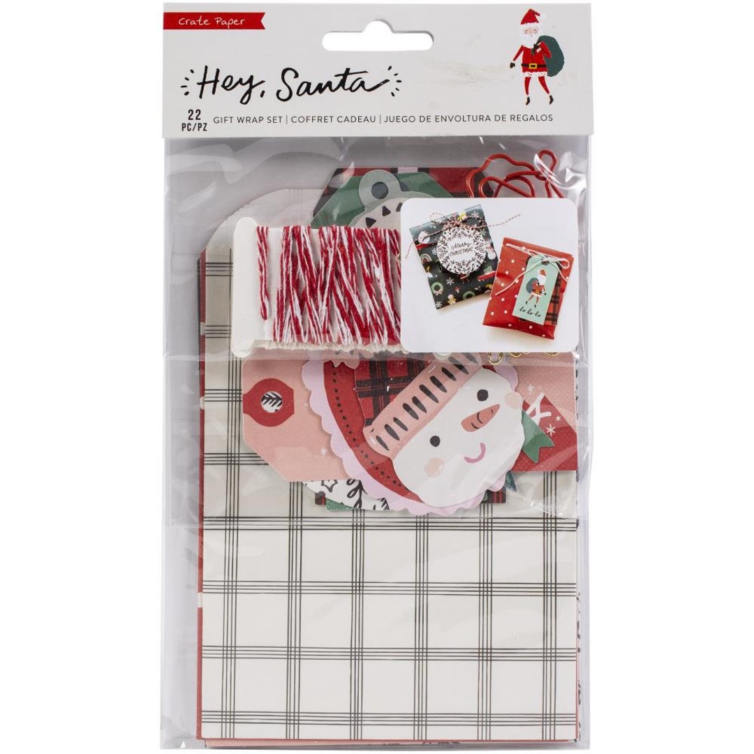 Hey, Santa Gift Wrap Set - Etsy
