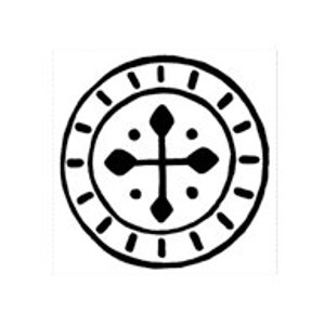 Rubber Stamp Cross Inside Circle - Etsy