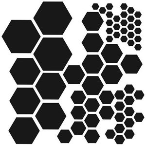 Mini Hexagons 6x6 Stencil - Etsy
