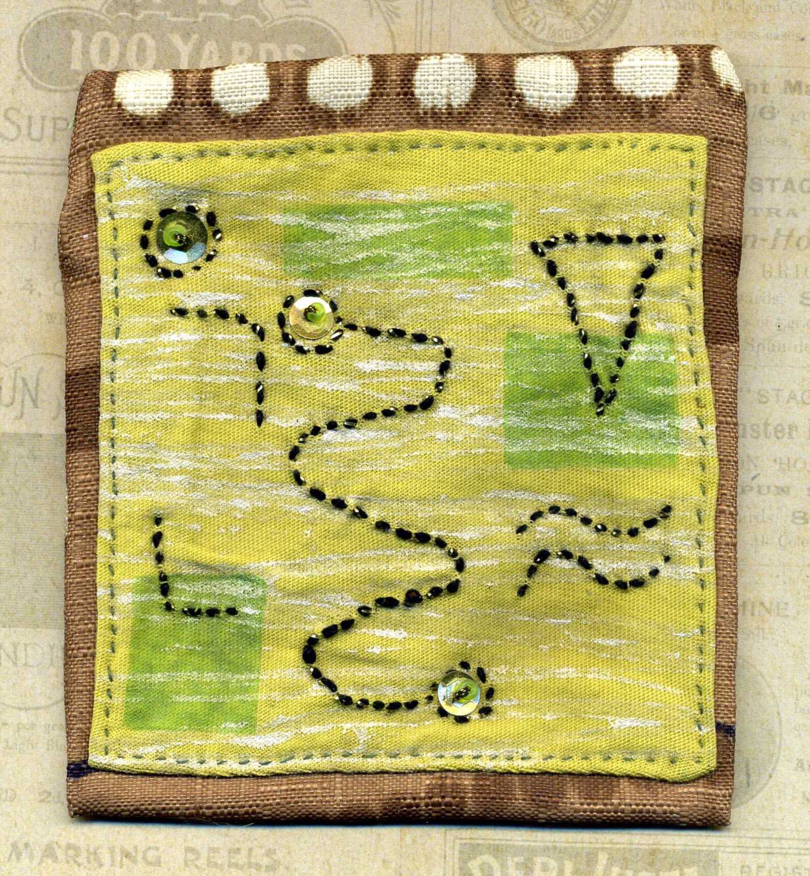 Small Square Embroidered and Embellished Pouch Lime Green - Etsy
