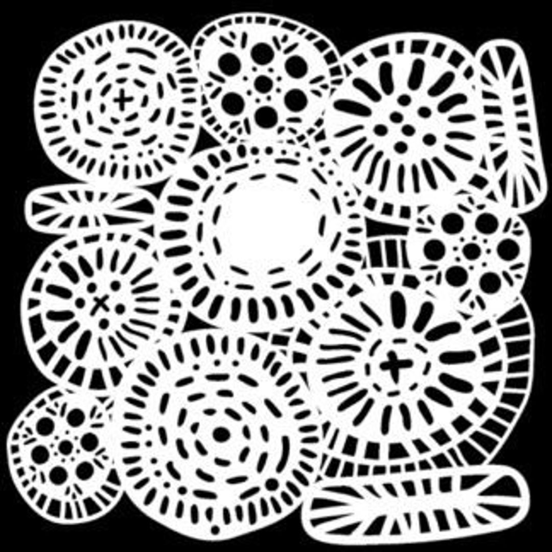 Mini Circle Jumble 6x6 Stencil - Etsy