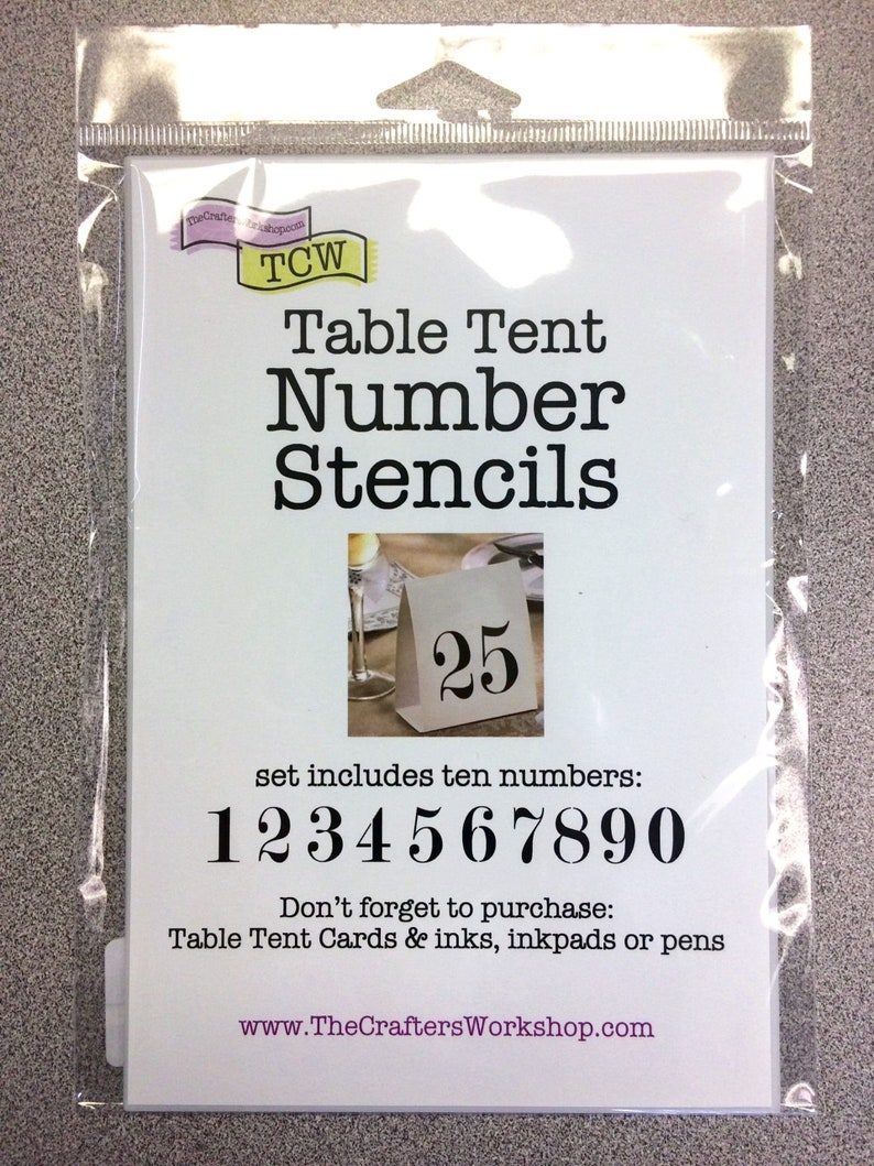 Table Tent Number Stencils Set of 10 - Etsy