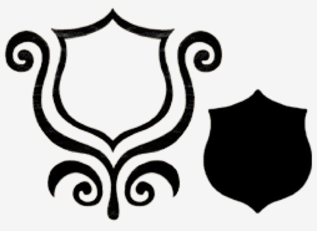 Unmounted Rubber Stamps Antique Shield Set - Etsy