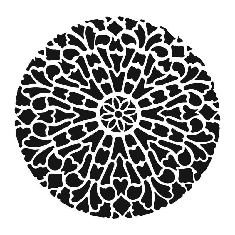 Mini Old Circle Grate 6x6 Stencil - Etsy