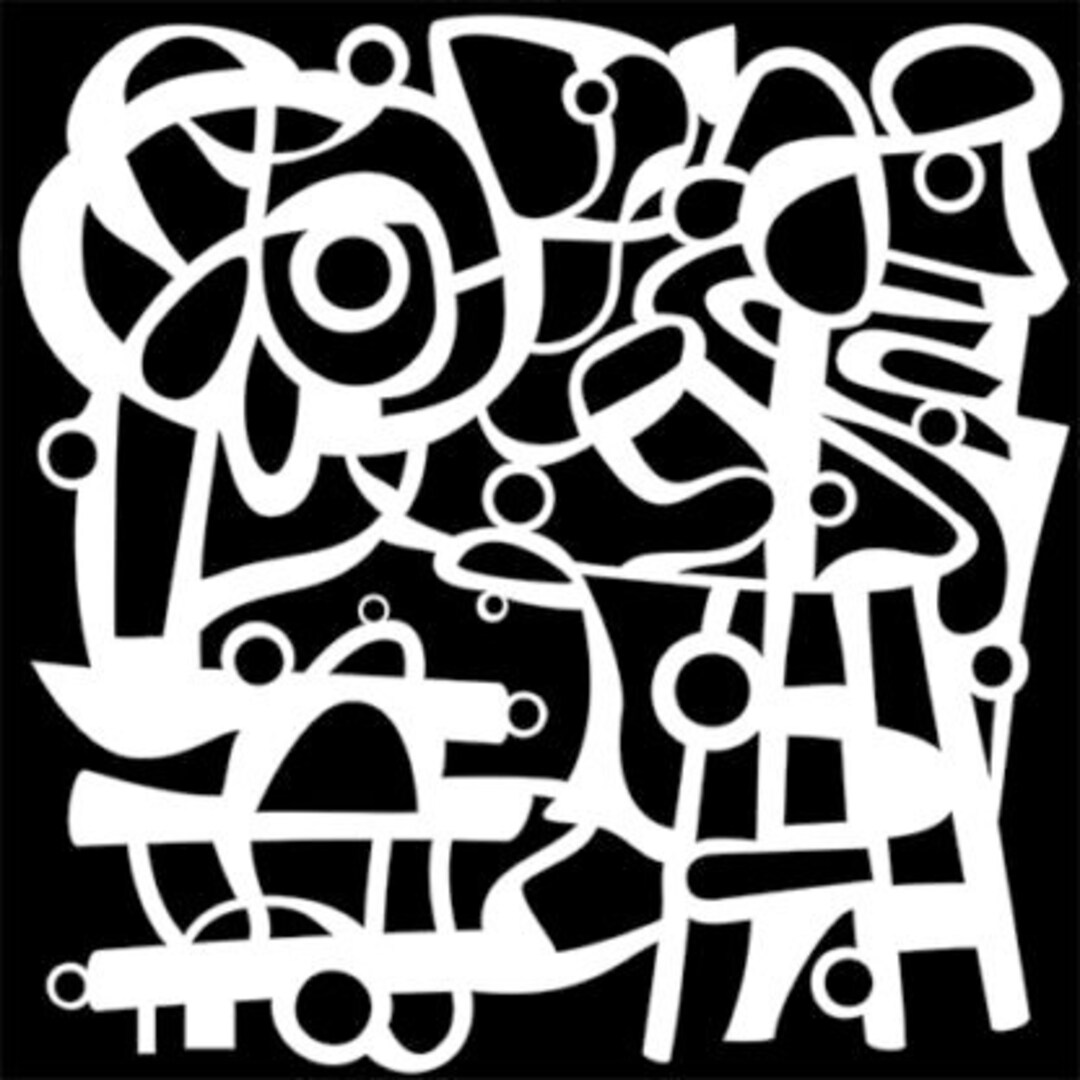 Mini Bubble Scribble 6x6 Stencil - Etsy