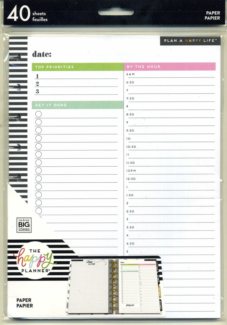 Happy Planner Classic Size Refill Sheets | Etsy