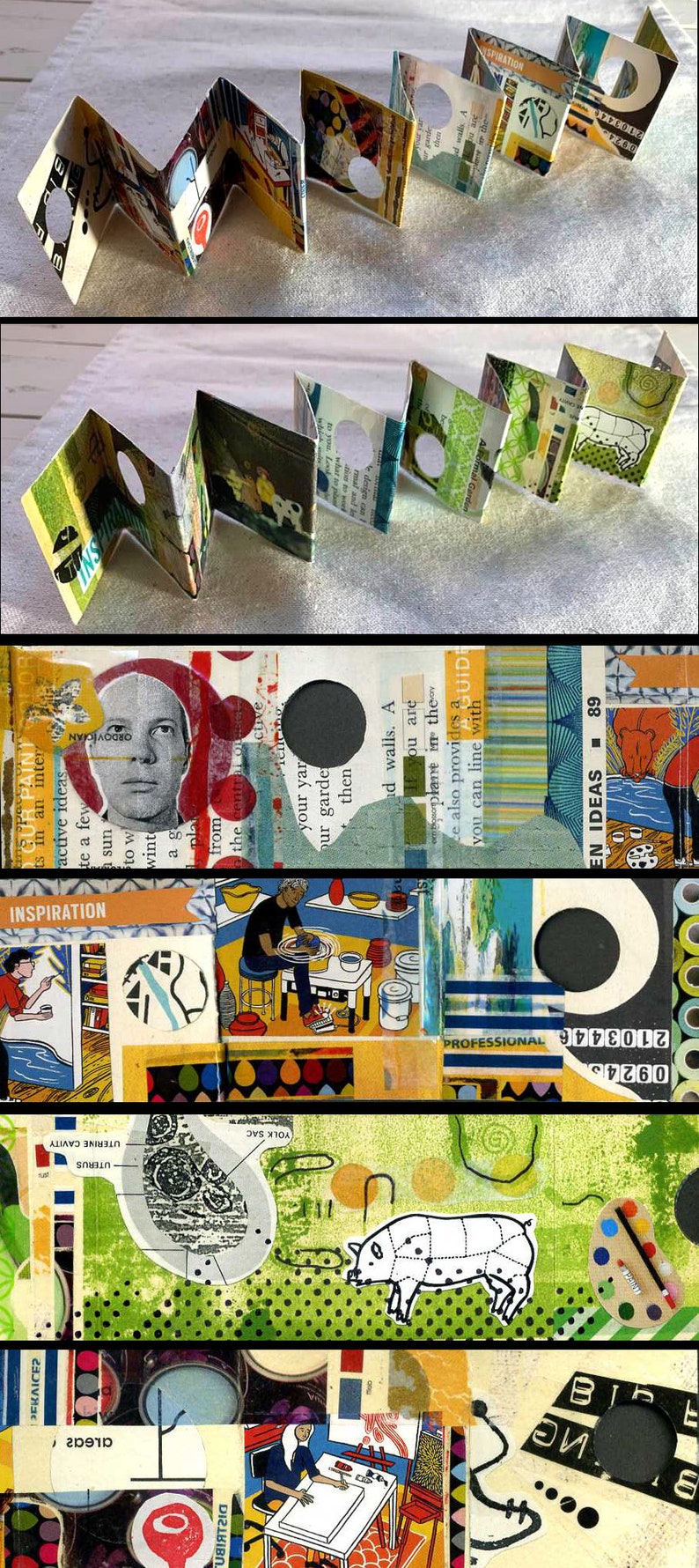 Mini Artist Books Collage and Mixed Media | Etsy