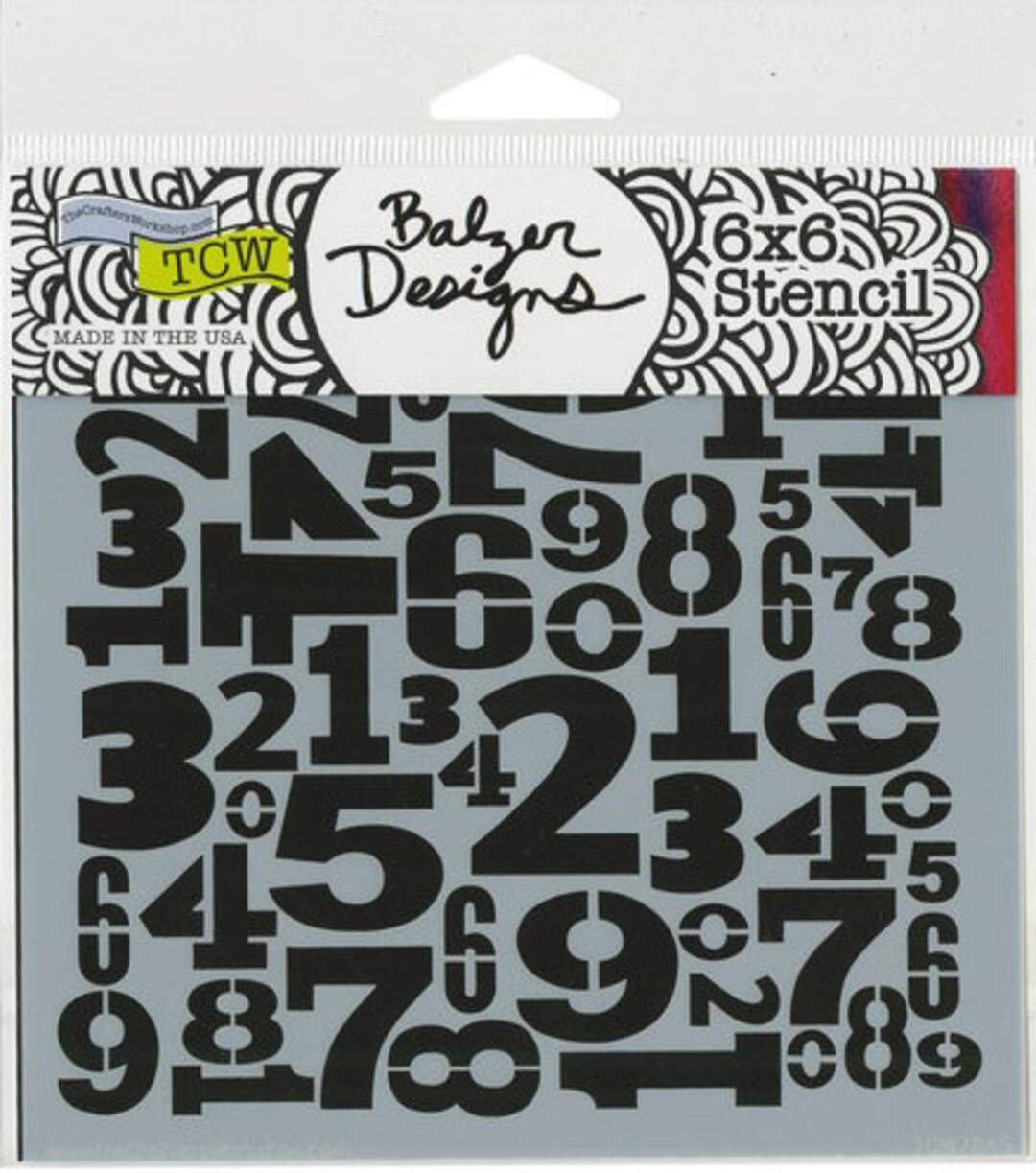 Mini Number Scramble 6x6 Stencil - Etsy