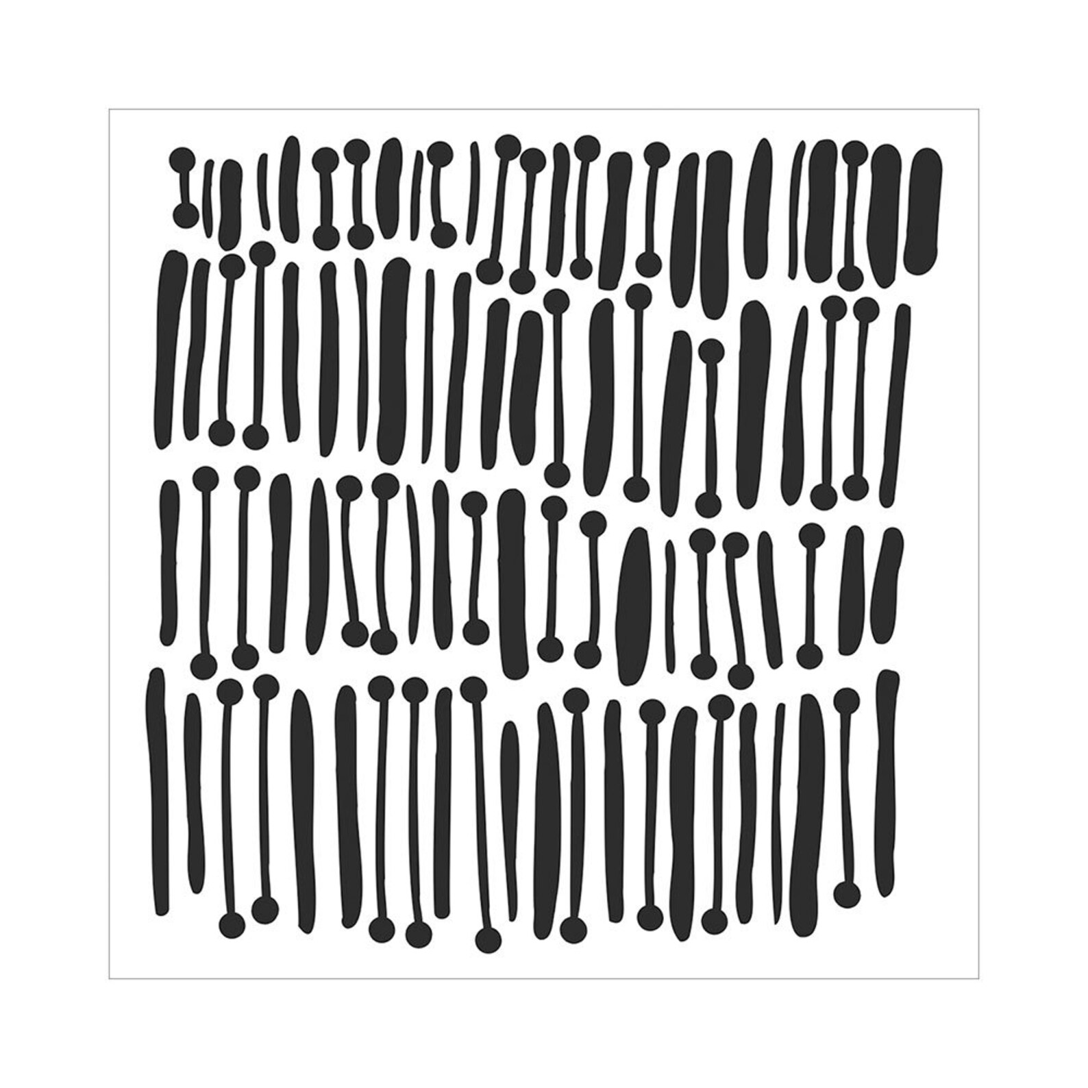 Mini Rows of Lines 6x6 Stencil - Etsy