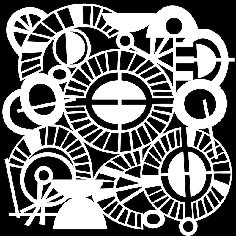 Mini Modern Art Circles 6x6 Stencil - Etsy