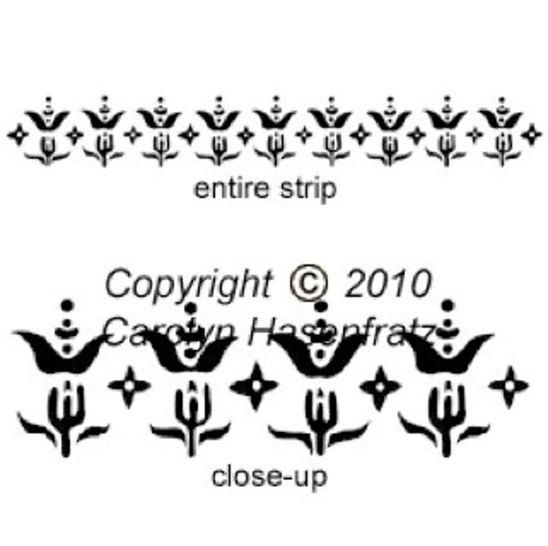 Pennsylvania Dutch Border Rubber Stamp - Etsy