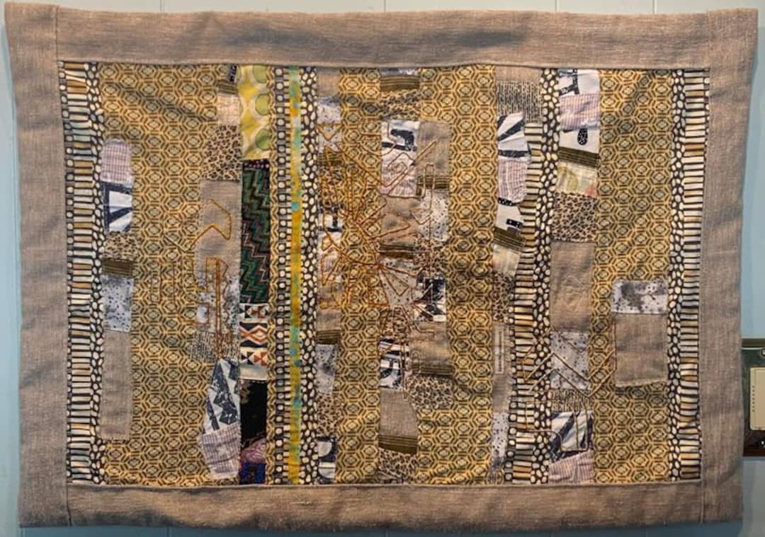 Experimental Art Quilt #3 - Earth Tones - Etsy