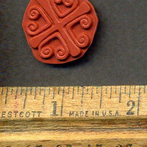 Rubber Stamp Cross With Spirals - Etsy