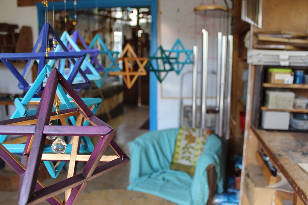 Star of David Mobile With Crystal, Merkaba - Etsy