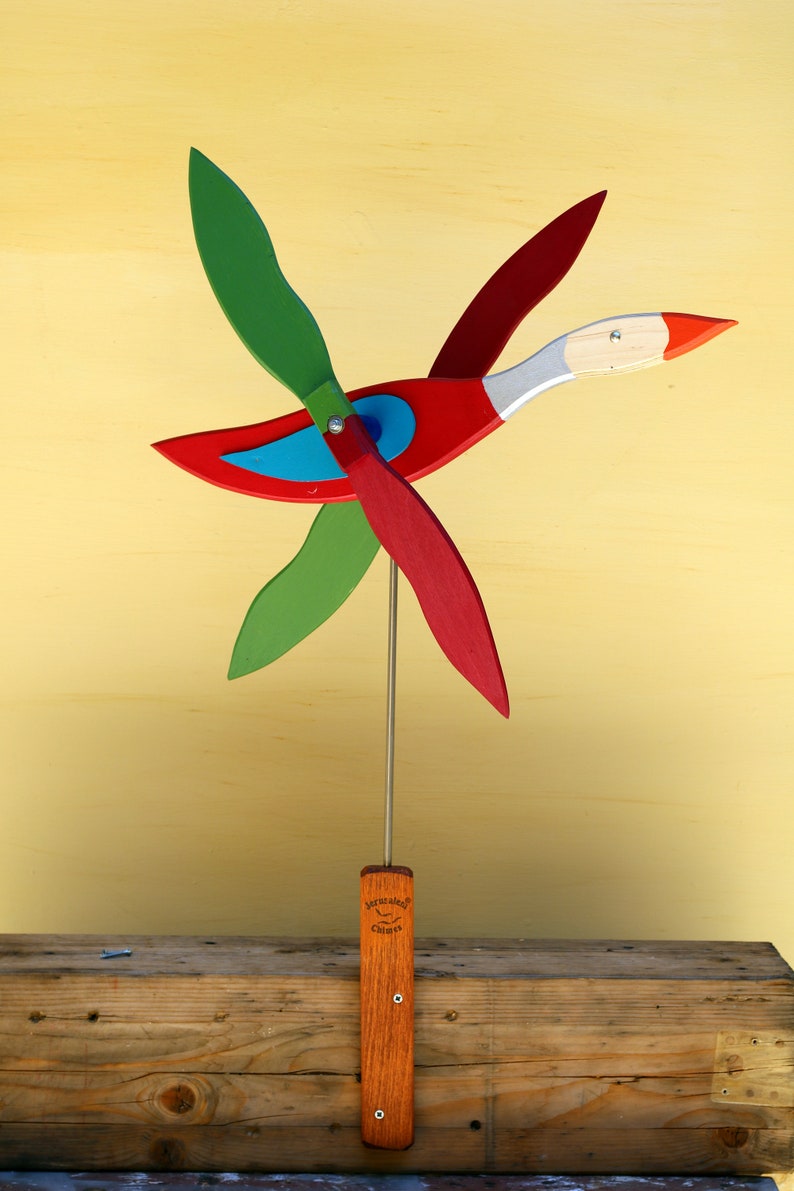Wooden Whirligig Windmill Goose - Etsy