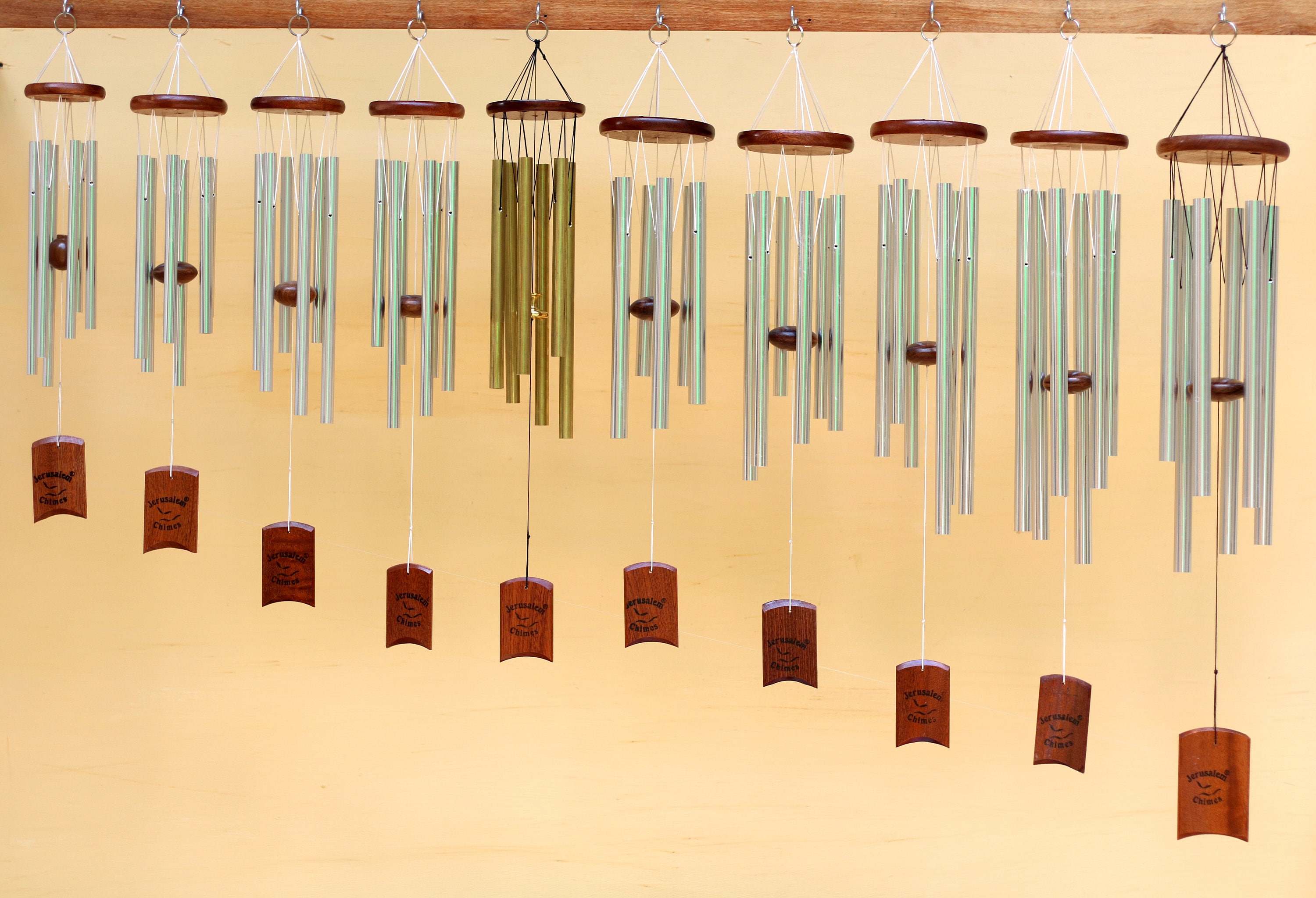 Golden Brass Tuned Wind Chime , Metal Windchime - Shahaf – Seagull - Etsy
