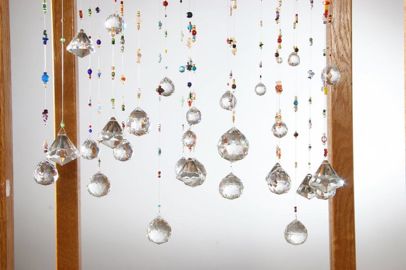 Crystal Mobile, Suncatcher Crystal , Beaded Crystal Mobile, Crystal ...