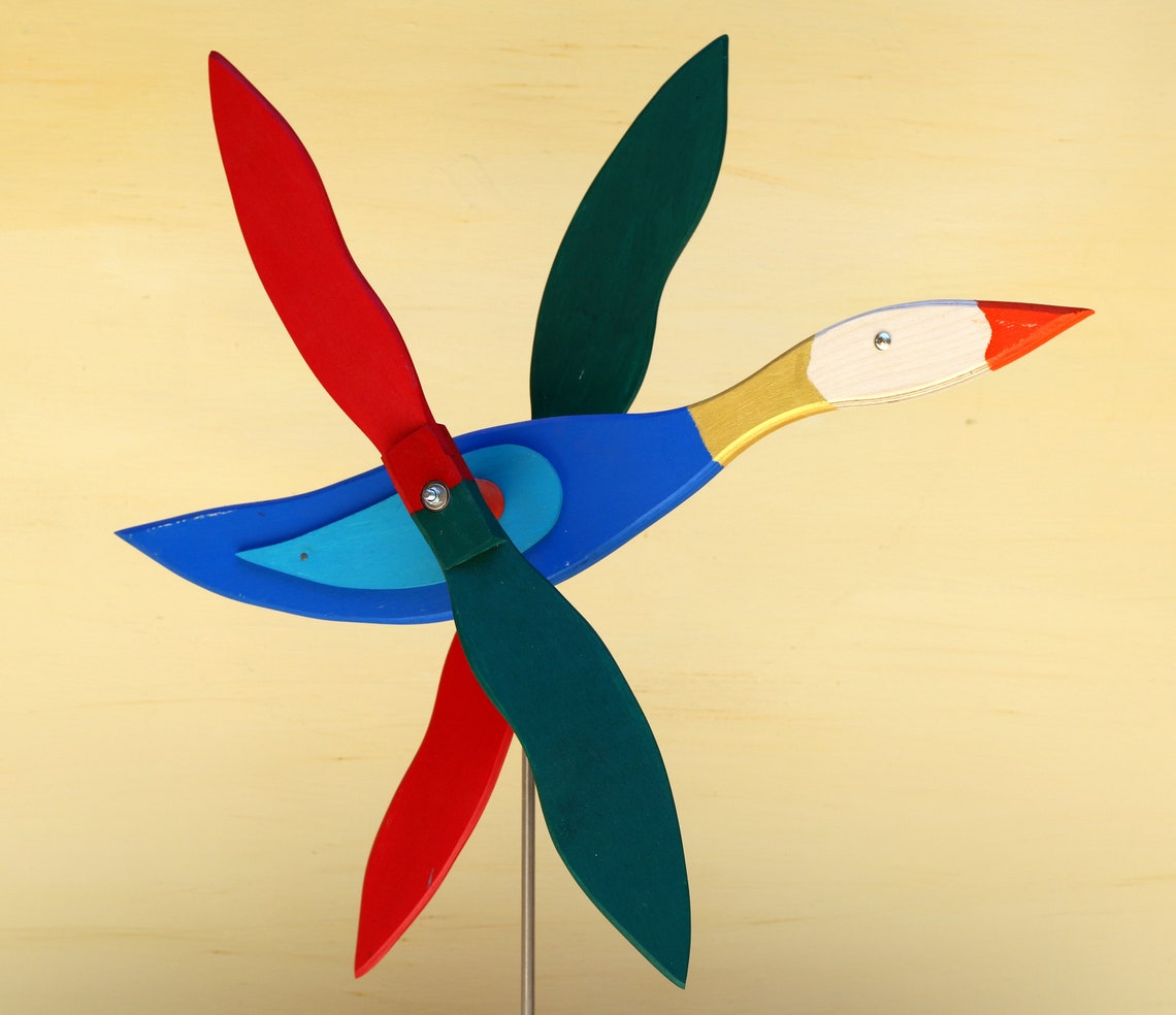 Wooden Whirligig Windmill Goose | Etsy