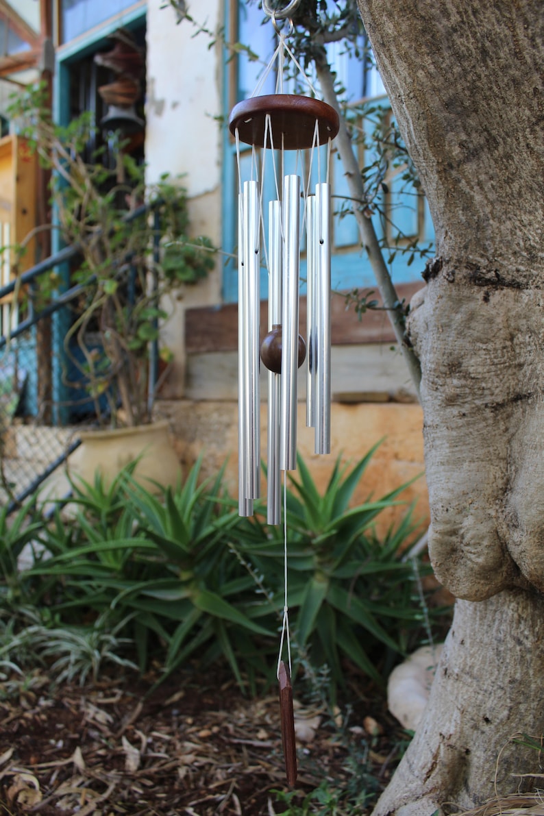 Silver Wind Chime Metal Windchime Chinese Pentatonic Scale - Etsy