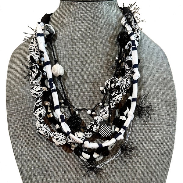 Fiber Necklace - Etsy