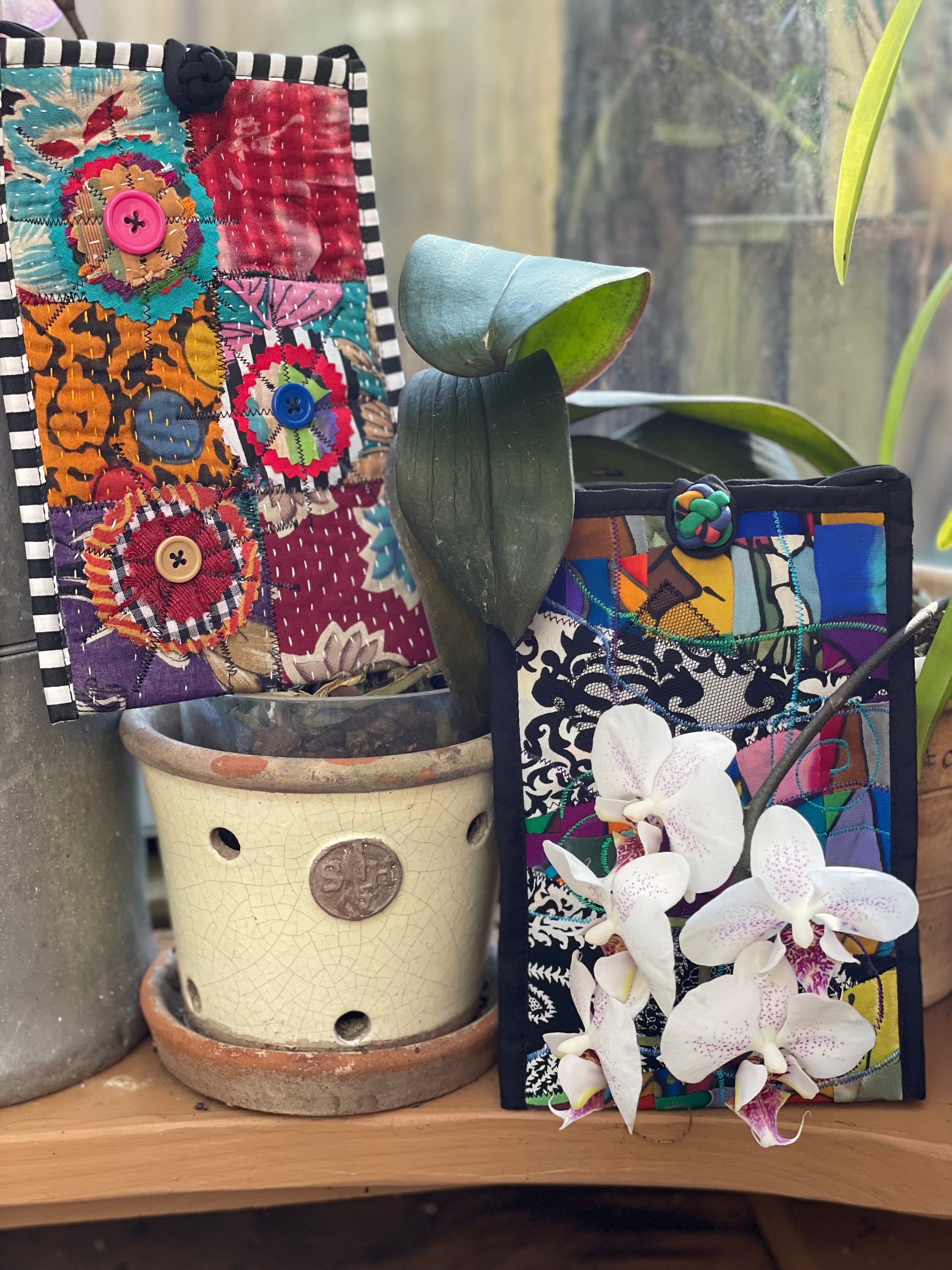 Recycled Sari Fabric Cross Body Cell Phone Bag LRW Designs - Etsy