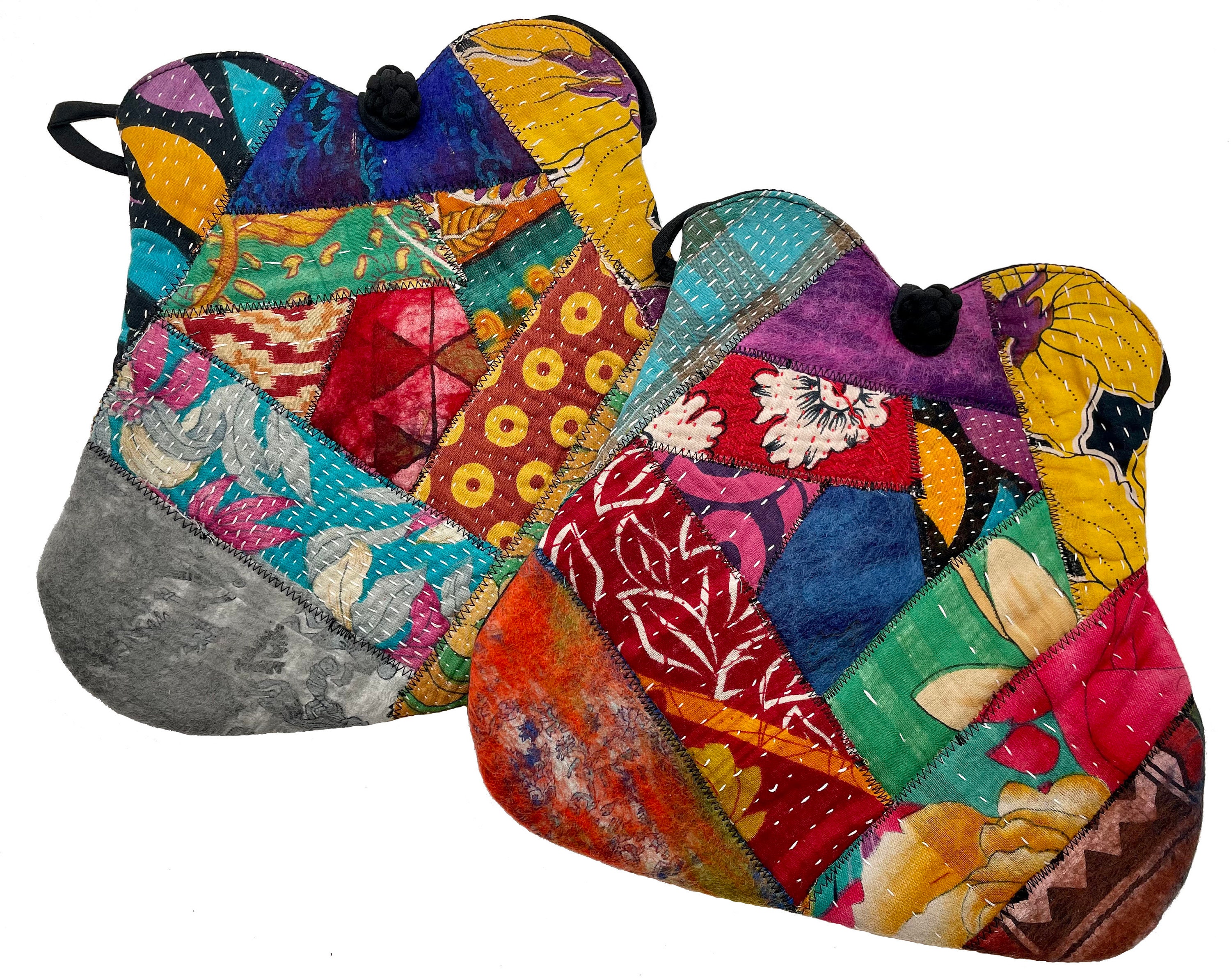 Cross Body Shoulder Strap Bag Made From Recycled Kantha Quilted Cotton ...