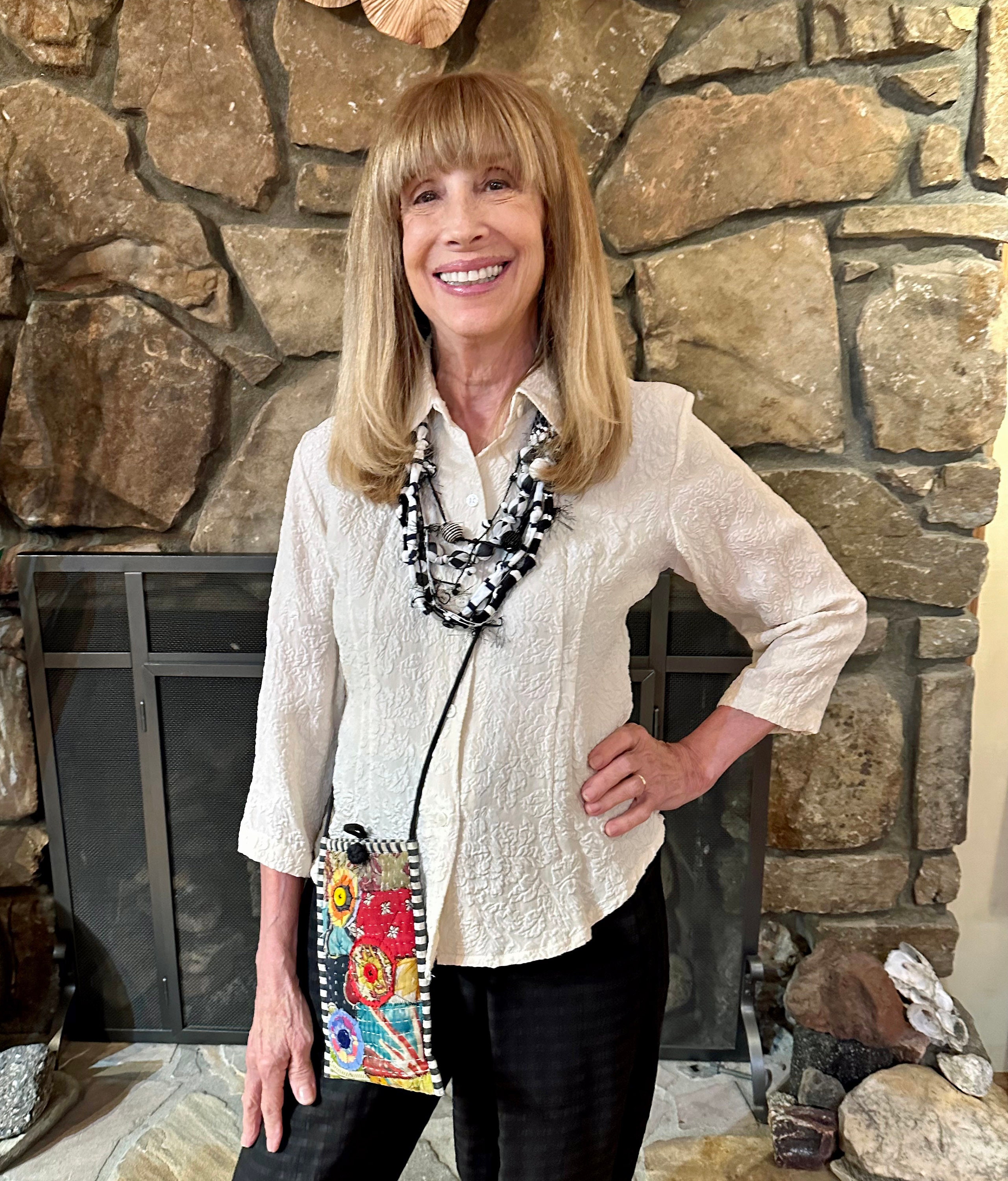 Recycled Sari Fabric Cross Body Cell Phone Bag - LRW Designs - Etsy